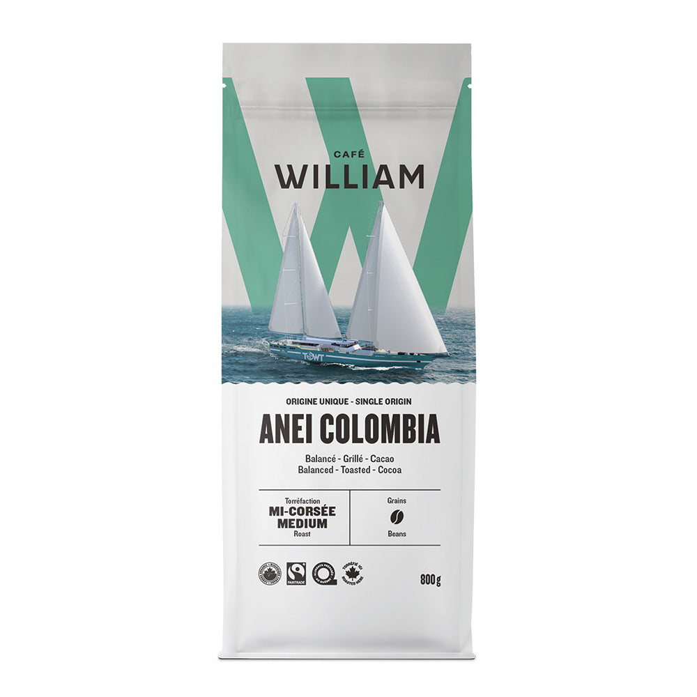 ANEI COLOMBIA - Organic coffee shipped by sailboat | Cafe William ...